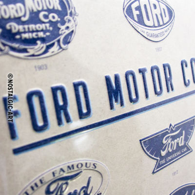 Ford Logo Evolution - Metalskilt - Madame Butterfly - Tøj/brugskunst ...